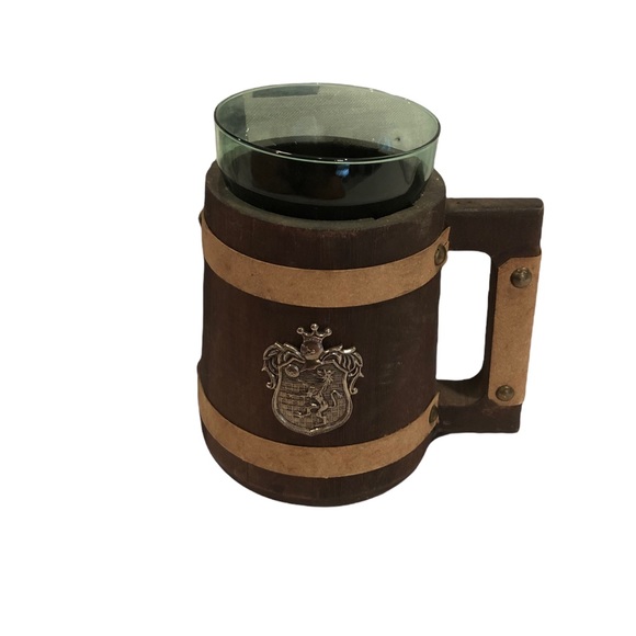 Accents | 1962 Alpha Xi Delta Spring Formal Wooden Mug Cup Glass ...